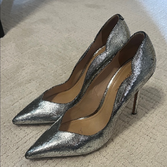 SCHUTZ | Shoes | Schutz Silver Stiletto Heels | Poshmark